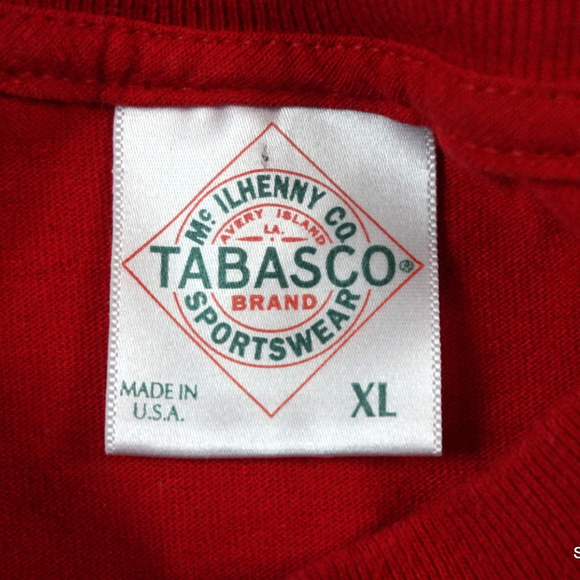 Tabasco | Shirts | Vintage Mens Tabasco Pepper Sauce Tshirt Usa Xl ...